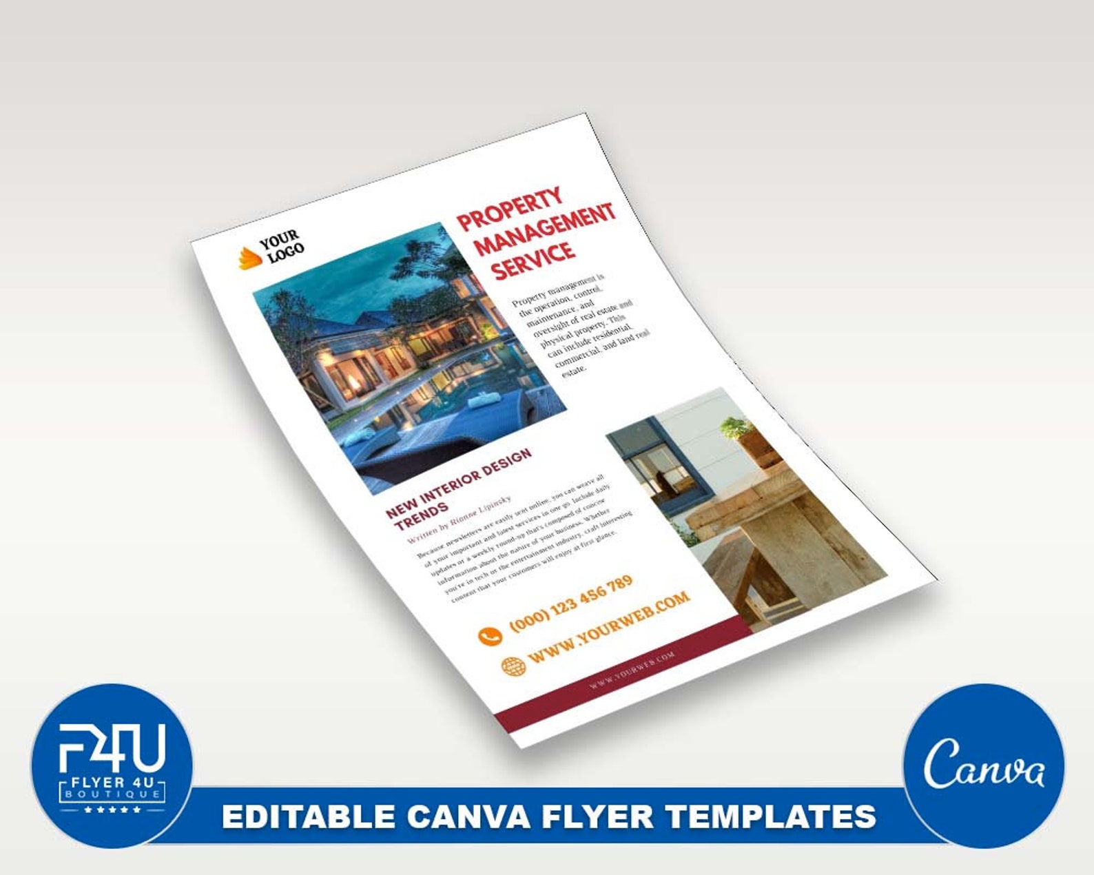 Property Management Service Flyer DIY Canva Property | Etsy