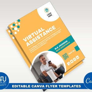 Virtual Assistant Flyer DIY Canva Virtual Assistant Flyer - Etsy