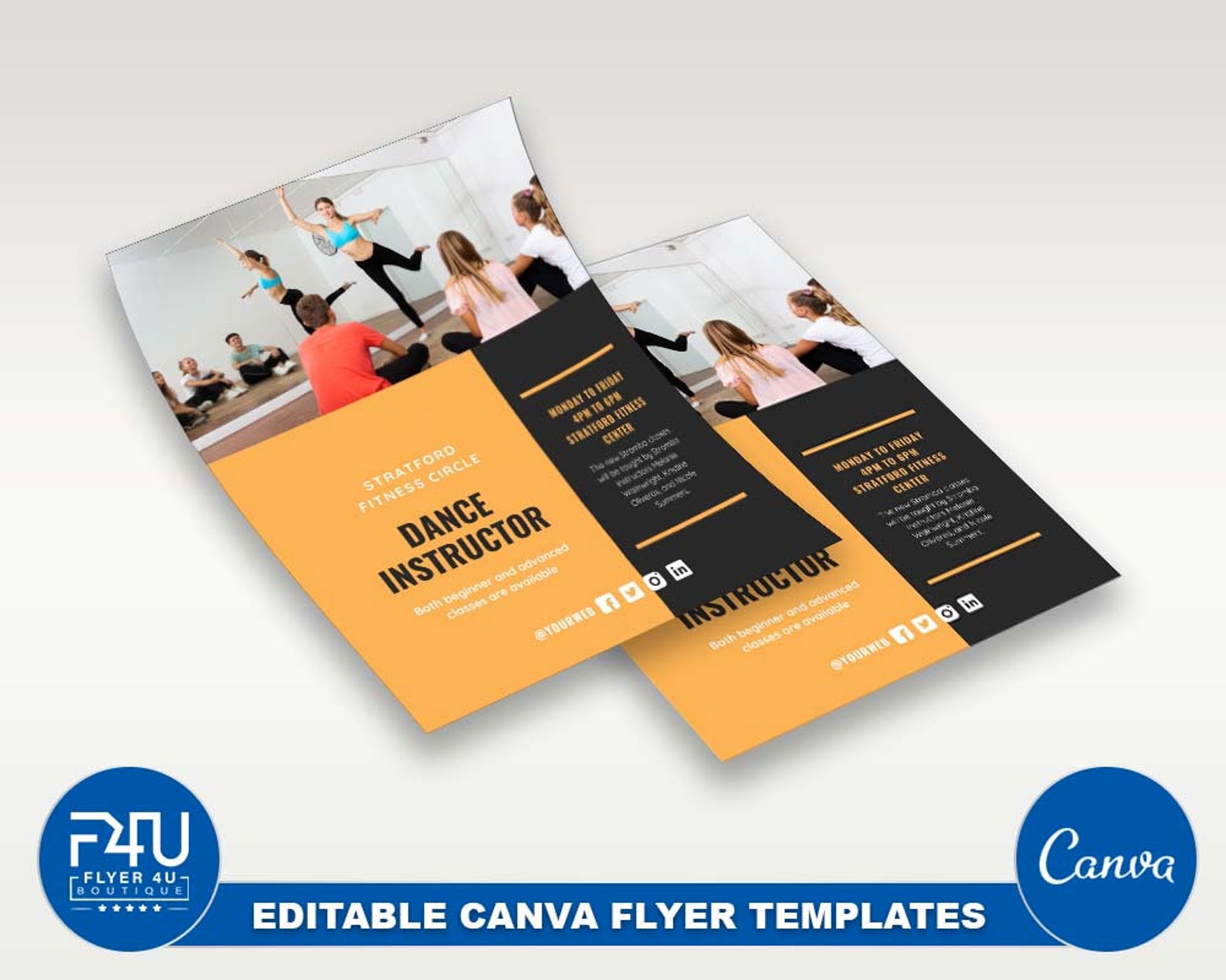 Dance Instructor Flyer DIY Canva Dance Instructor Flyer - Etsy