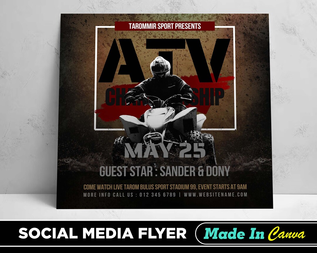Atv Tournament Flyer, DIY Canva Atv Tournament Flyer Template 2022 ...