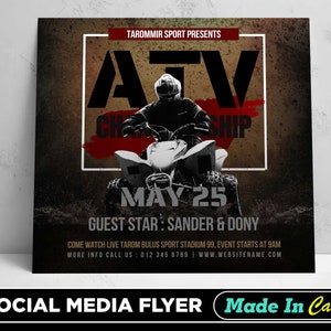 Atv Tournament Flyer, DIY Canva Atv Tournament Flyer Template 2022 ...