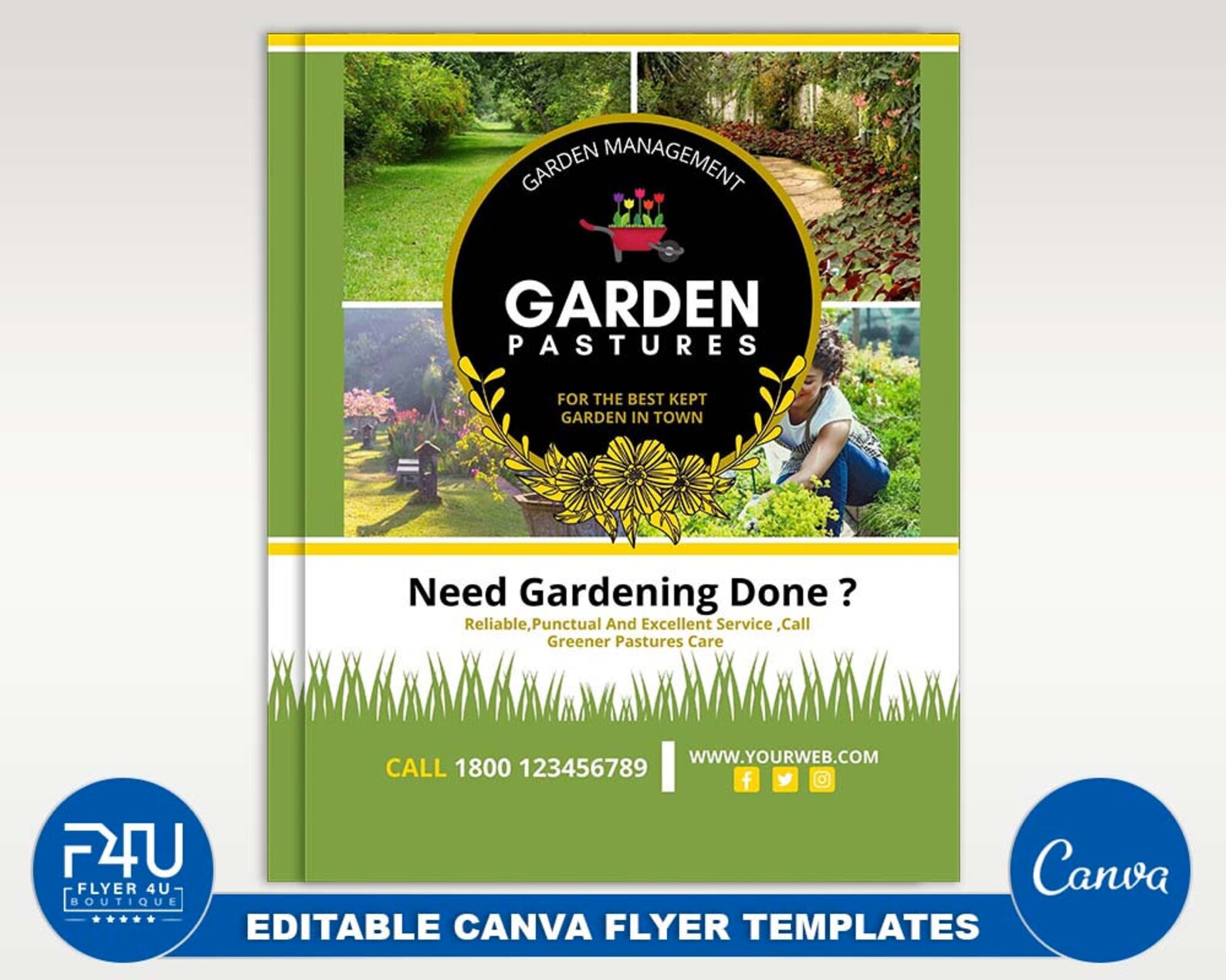 Garden Flyer, DIY Canva Garden Flyer Template 2022, Editable Canva US ...