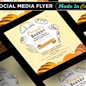 Smell Good Bakery Flyer, DIY Canva Smell Good Bakery Flyer Template ...
