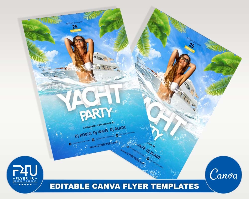 Boat Tour Flyer, DIY Canva Boat Tour Flyer Template 2022, Editable ...