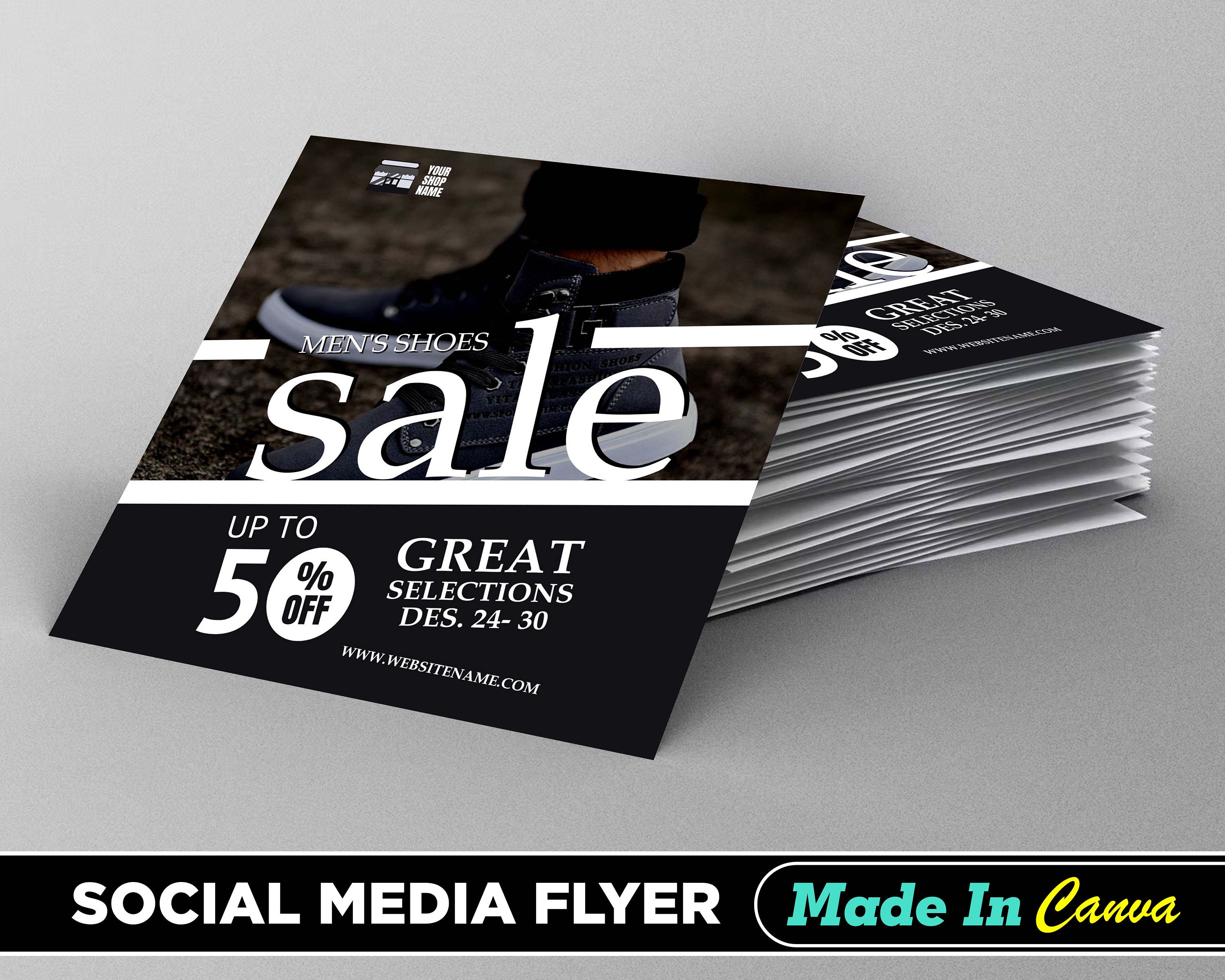 Slippers Flyer DIY Canva Slippers Flyer Template 2022 - Etsy