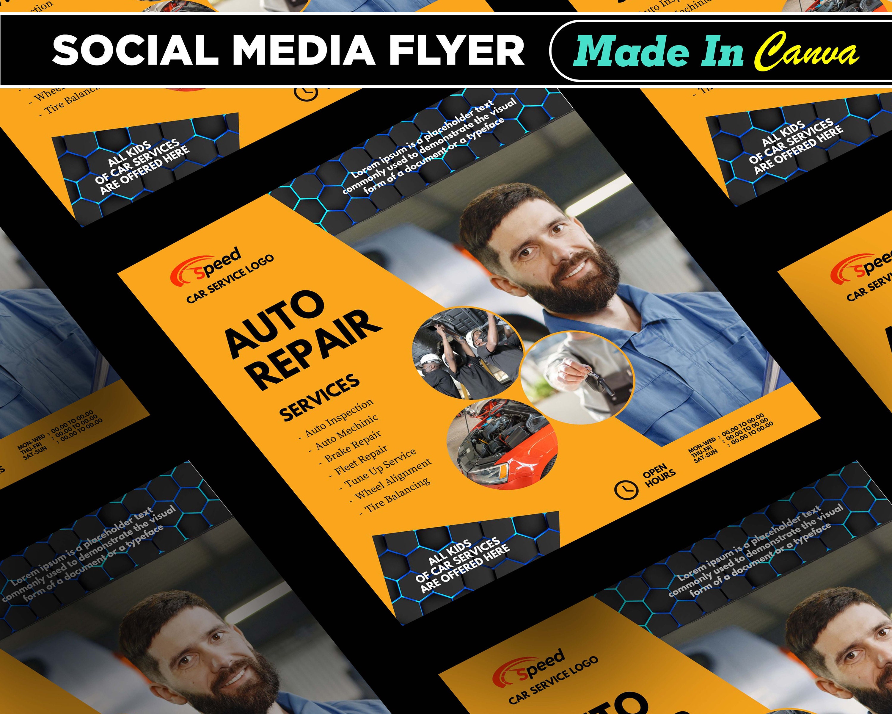 Mobile Car Inspection Flyer, DIY Canva Mobile Car Inspection Flyer ...