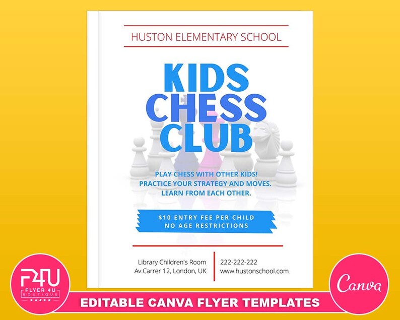 Kids Debate Club Flyer DIY Canva Kids Debate Club Templates | Etsy