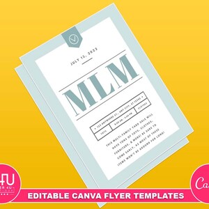 Mlm Flyer DIY Canva Mlm Templates Editable Canva US Letter - Etsy