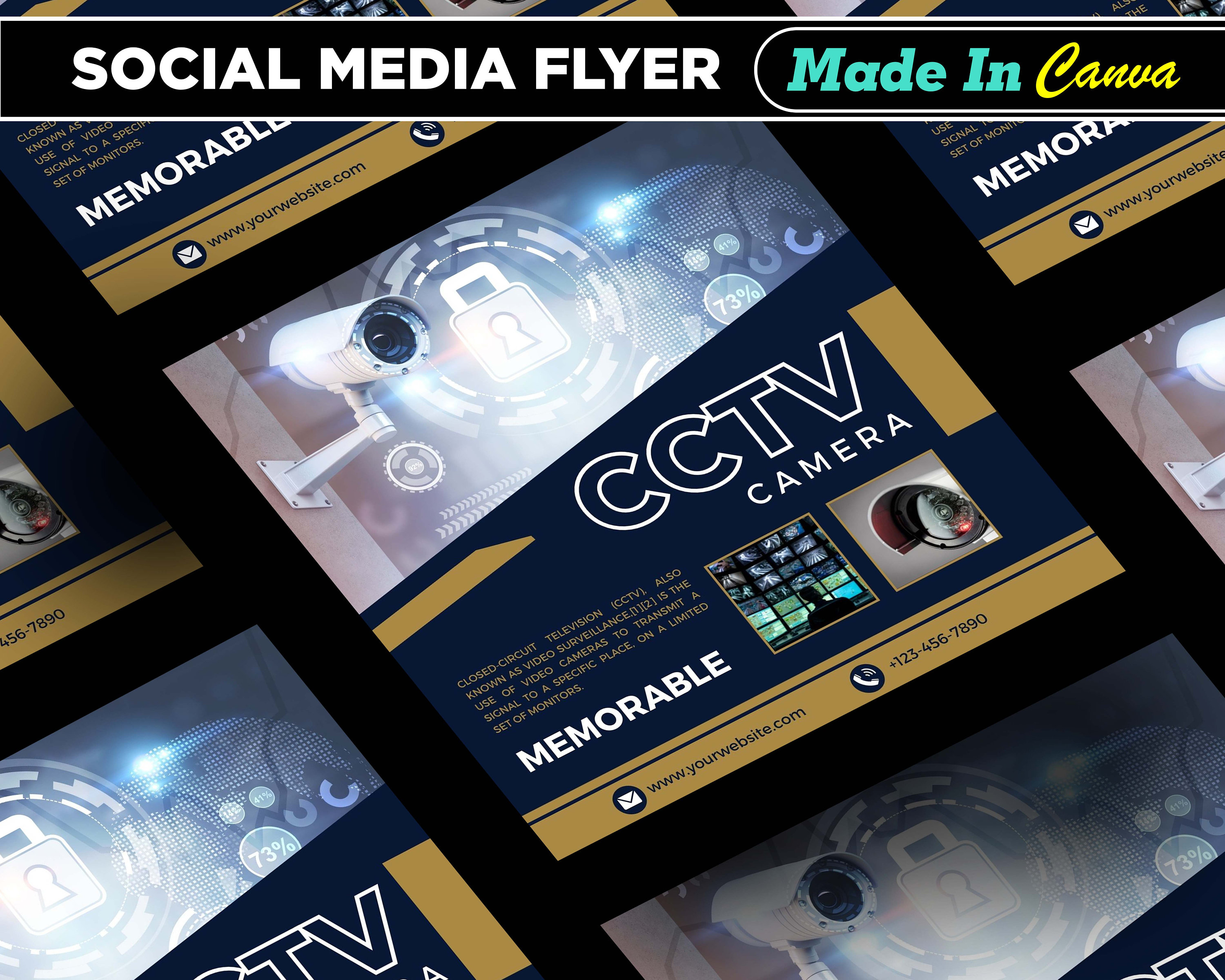 CCTV Camera Flyer DIY Canva Cctv Camera Flyer Template 2022 - Etsy