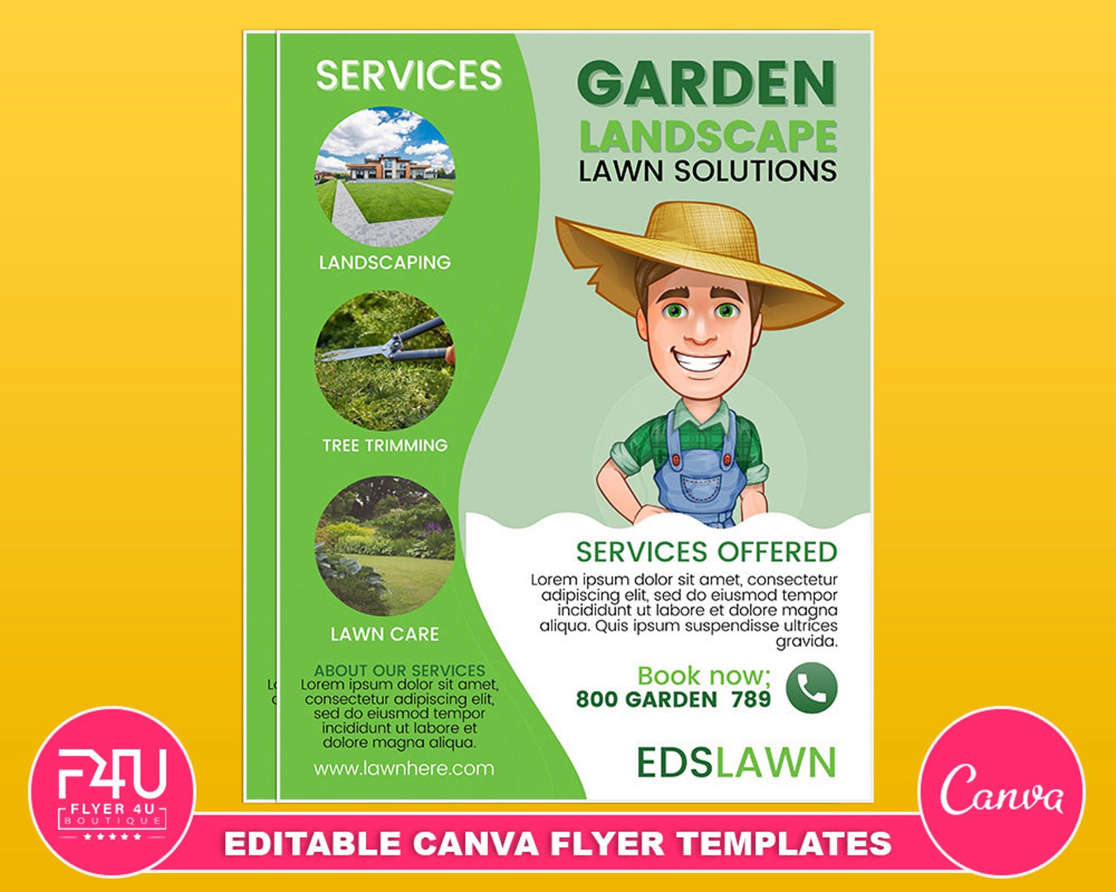 Garden Flyer DIY Canva Garden Flyer Template 2022 Editable - Etsy