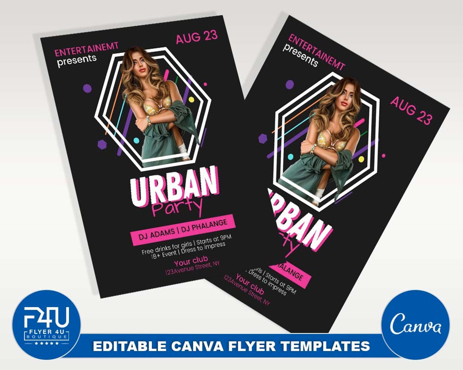 Club Flyer DIY Canva Club Template 2022 Editable Canva US - Etsy