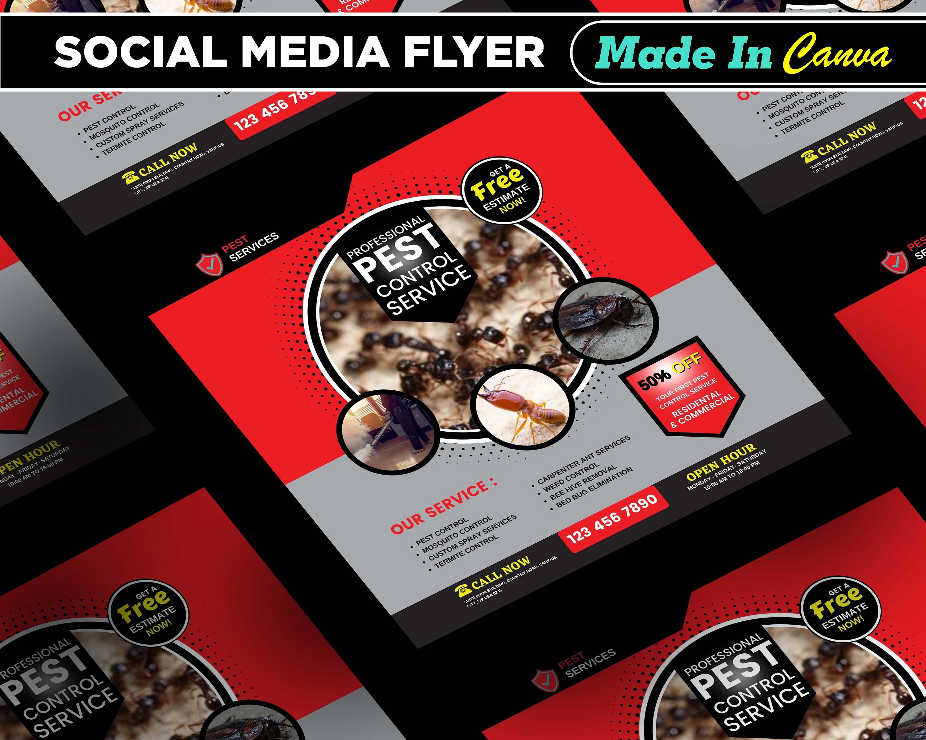 Fumigation Service Flyer DIY Canva Fumigation Service Flyer - Etsy