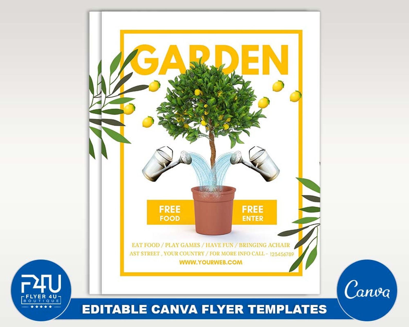 Garden Flyer DIY Canva Garden Flyer Template 2022 Editable - Etsy