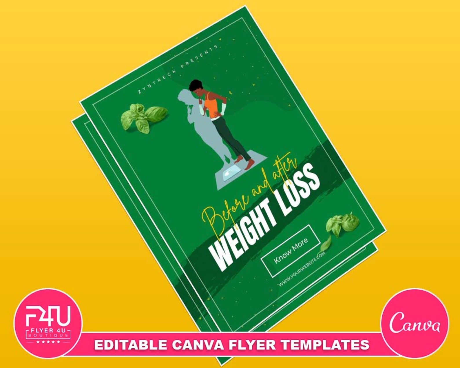 Before and After Weight Loss Flyer, DIY Before and After Weight Loss ...