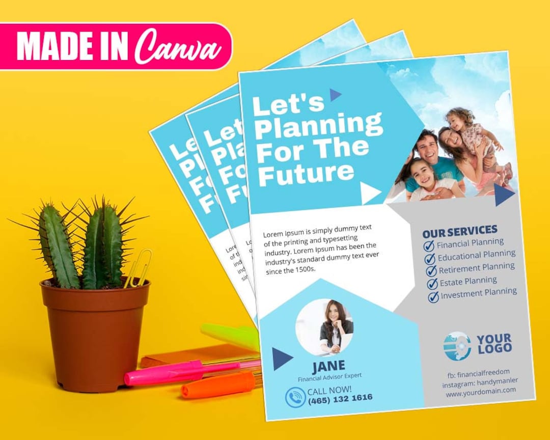 Estate Planning Service Flyer, DIY Canva Estate Planning Service ...
