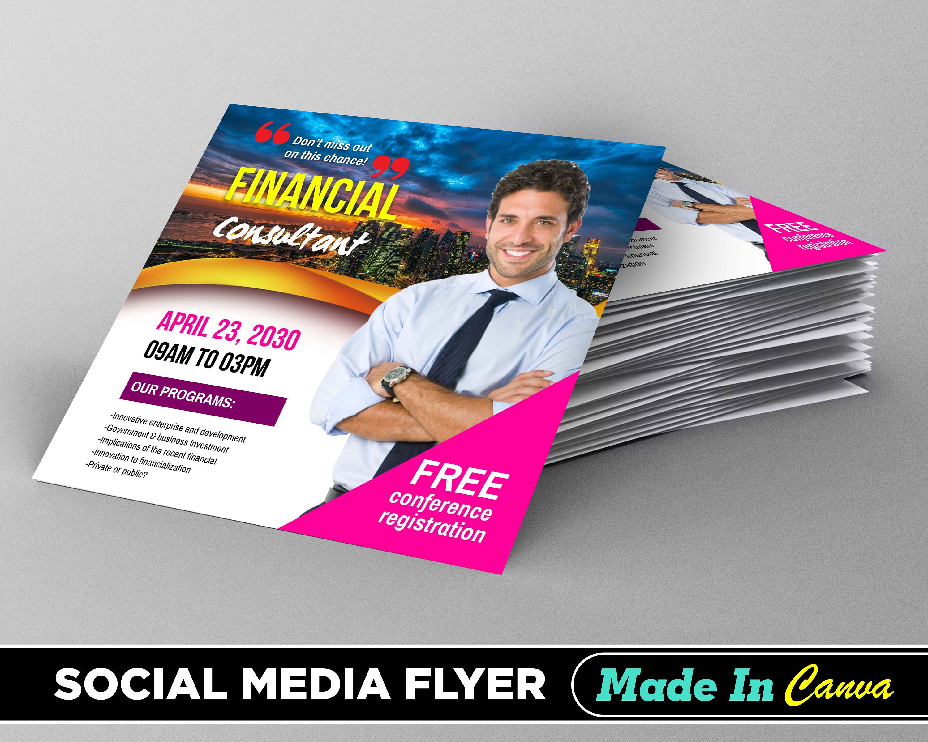 Financial Aid Consultant Flyer , DIY Canva Financial Aid Consultant ...