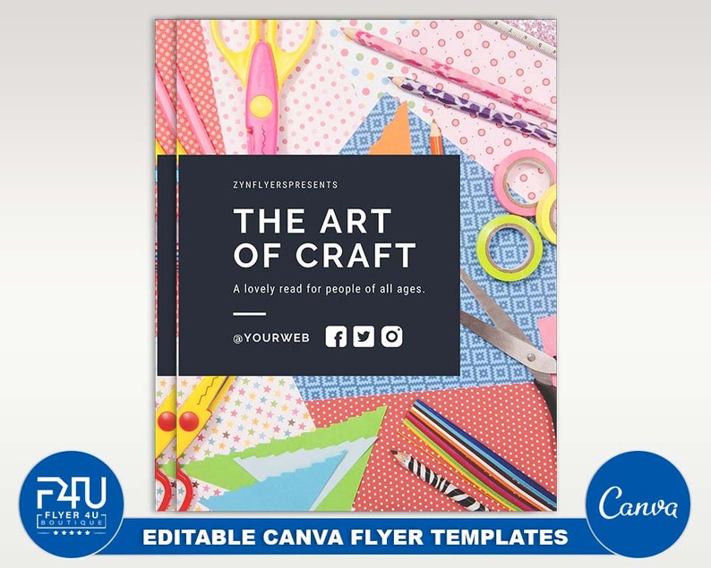 Craft Class Flyer DIY Canva Craft Class Flyer Template 2022 - Etsy