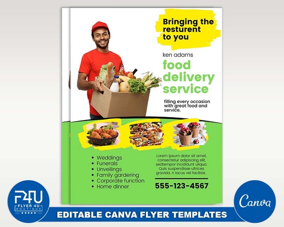 Delivery Service Flyer DIY Canva Delivery Business Flyer - Etsy