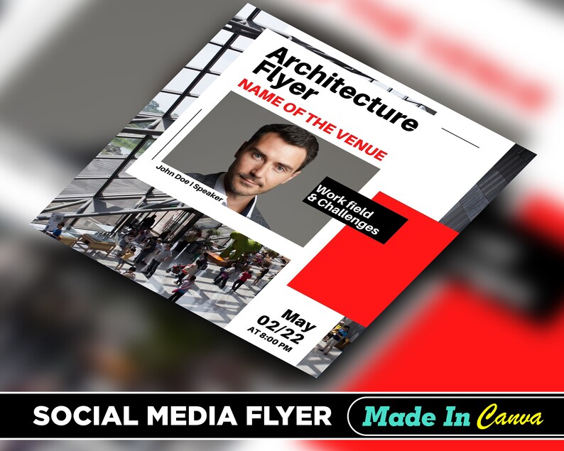Architecture Flyer, DIY Canva Architecture Flyer Template 2022 ...