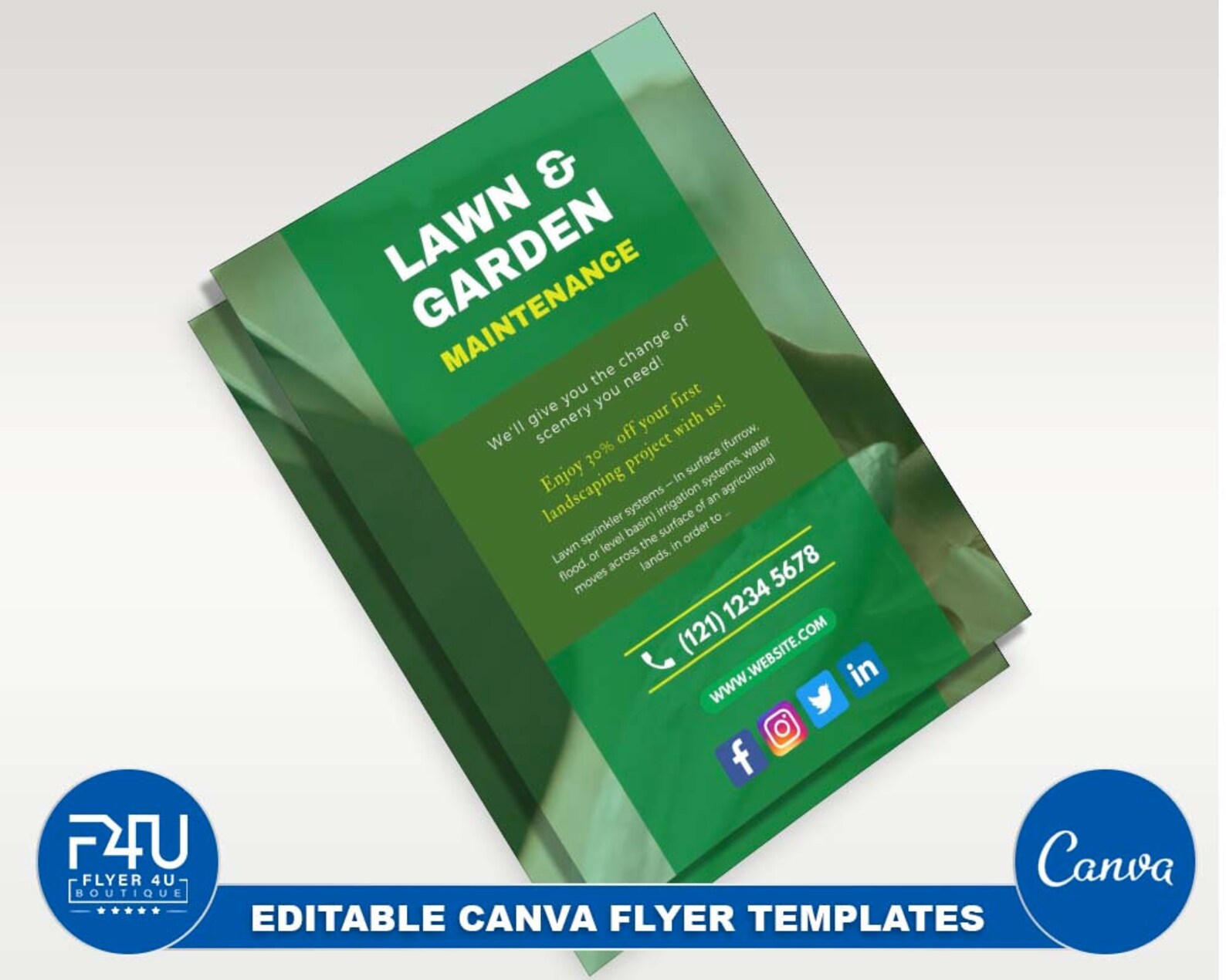 Irrigation Services Flyer DIY Canva Irrigation Servicesflyer - Etsy