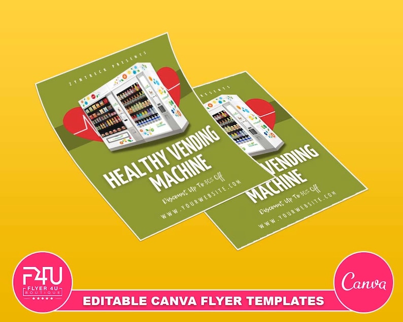 Healthy Vending Machine Flyer, DIY Canva Healthy Vending Machine Flyer ...