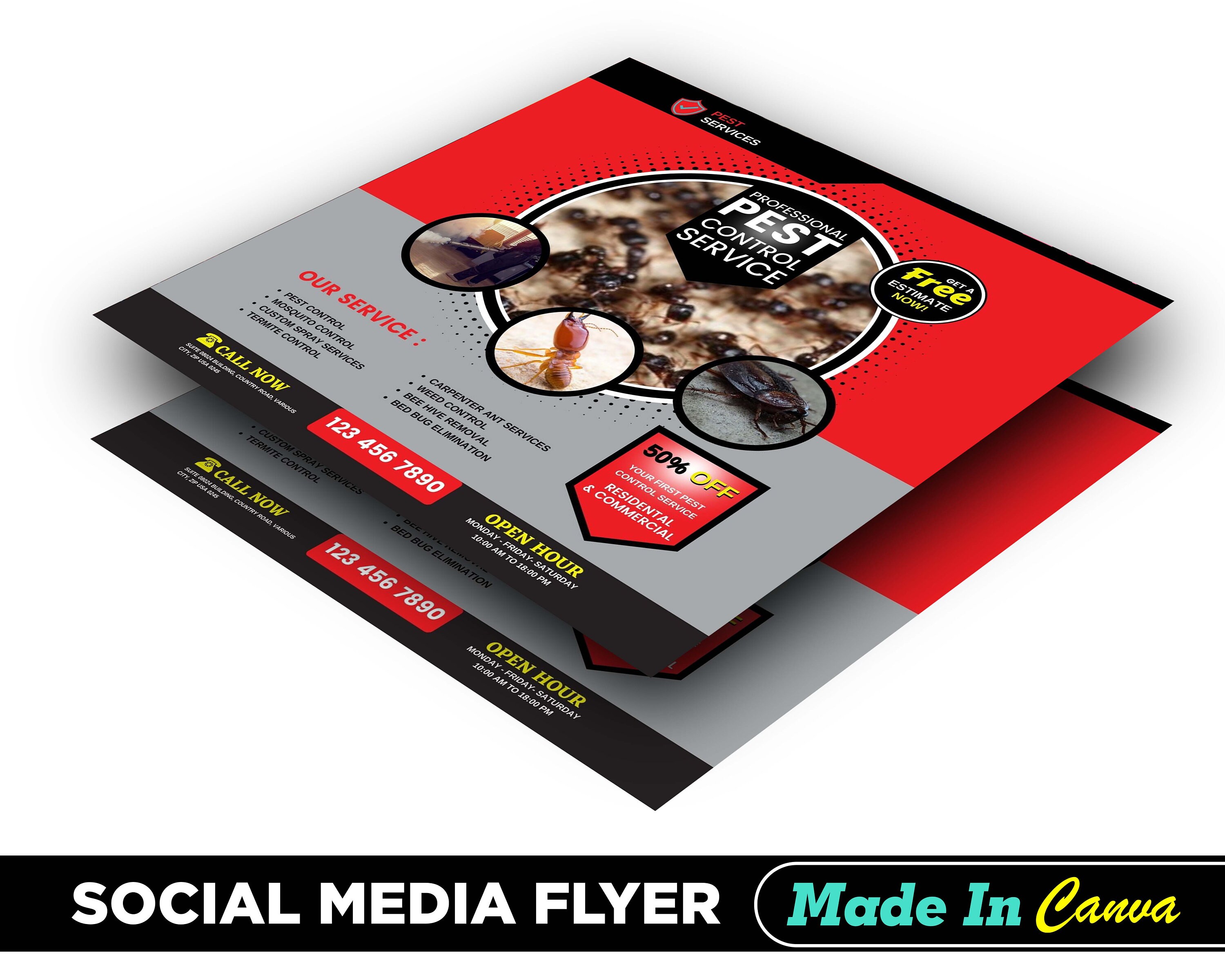 Fumigation Service Flyer DIY Canva Fumigation Service Flyer - Etsy