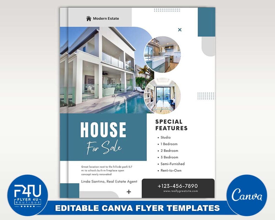 Real Estate Investor Flyer DIY Canva Real Estate Investor - Etsy