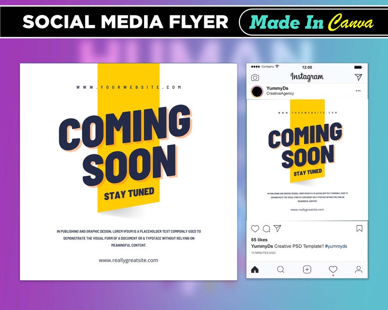 Coming Soon Flyer, DIY Canva Coming Soon Flyer Template 2022, Editable ...