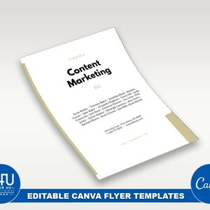 Content Marketing Flyer, DIY Canva Content Marketing Template 2022 ...