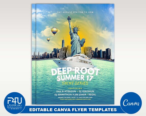 Boat Tour Flyer DIY Canva Boat Tour Flyer Template 2021 | Etsy