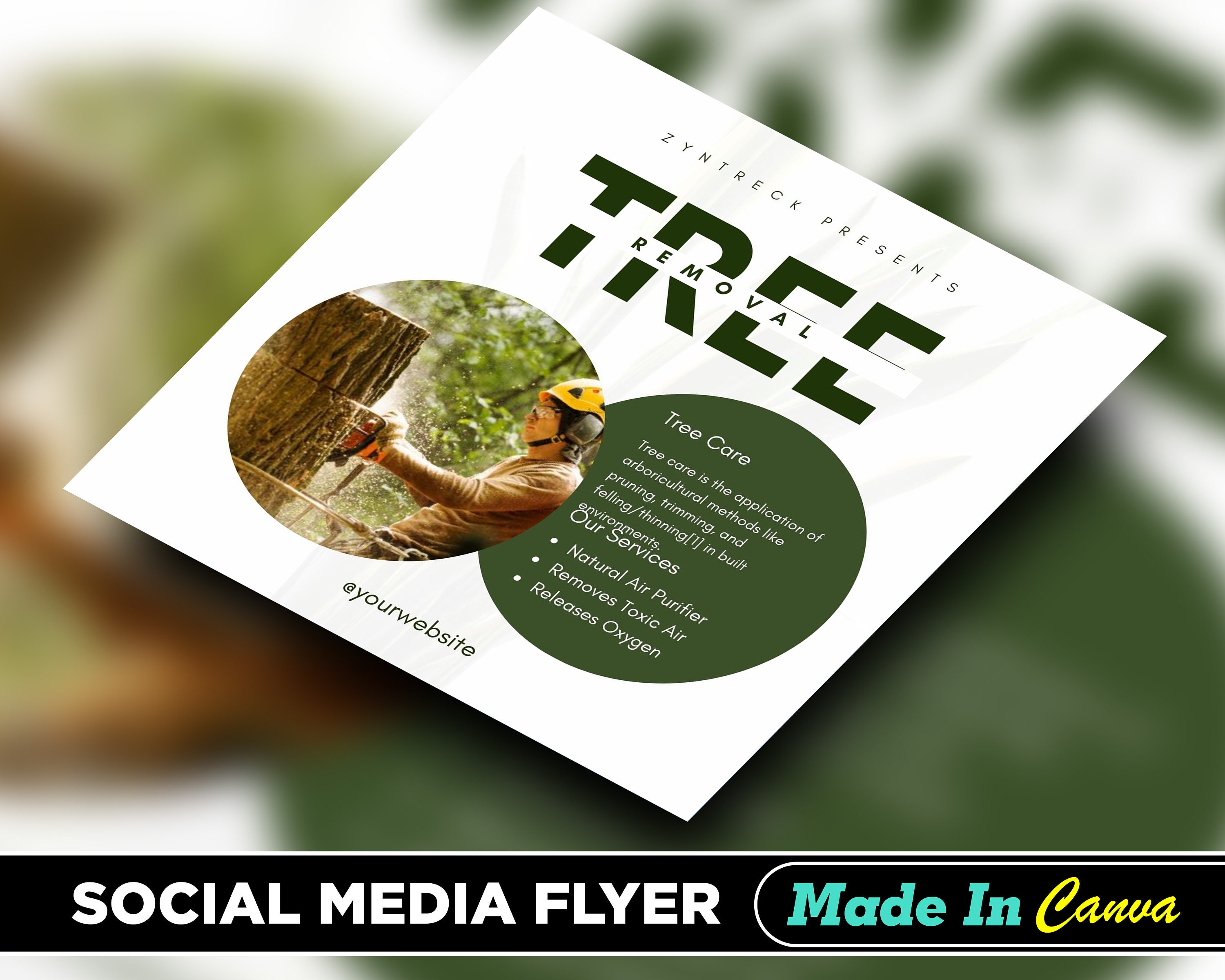 Tree Removal Flyer, DIY Canva Tree Removal Flyer Template 2022 ...