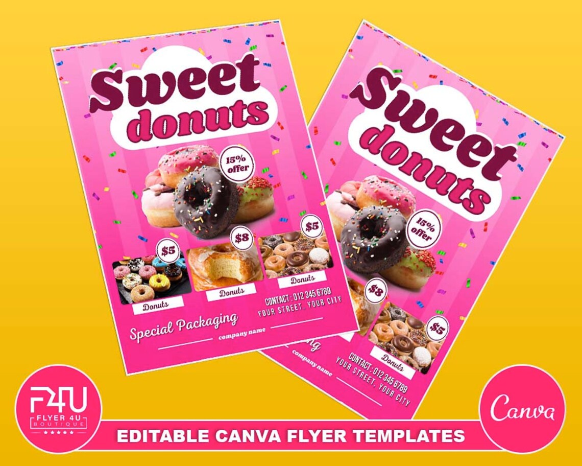 Sweet Shop Flyers DIY Canva Sweet Shop Flyers Editable Canva - Etsy