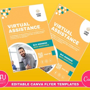 Virtual Assistant Flyer DIY Canva Virtual Assistant Flyer - Etsy