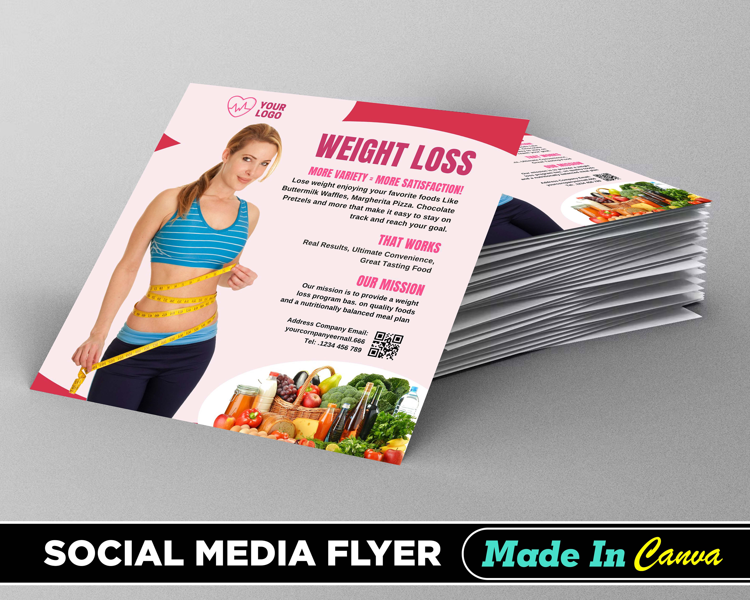 Nutrition Weight Loss Flyer, DIY Canva Nutrition Weight Loss Flyer ...