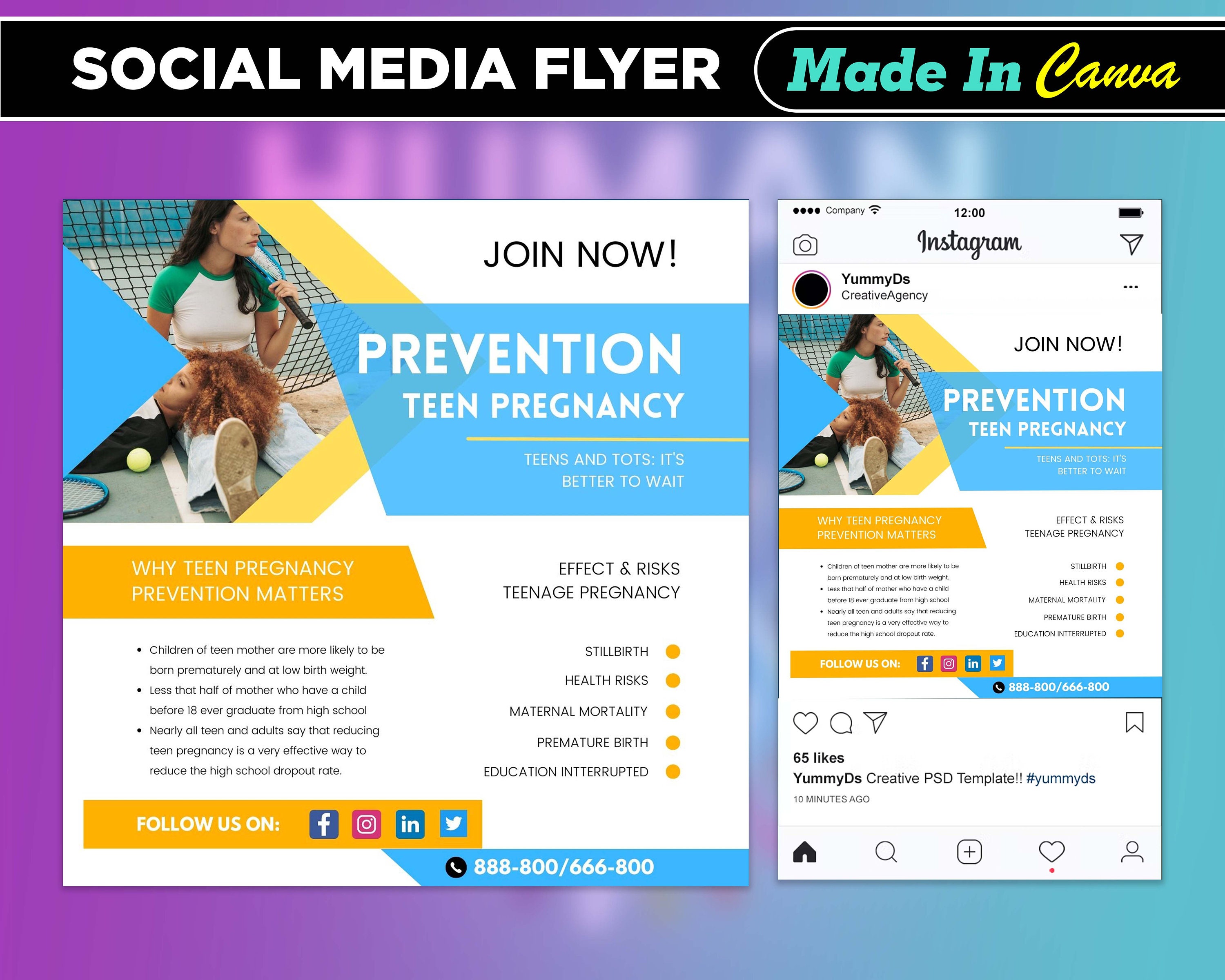Pregnancy Services Flyer, DIY Canva Pregnancy Services Flyer Template ...