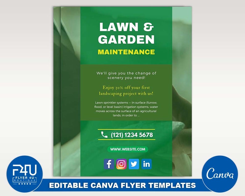 Irrigation Services Flyer DIY Canva Irrigation Servicesflyer - Etsy