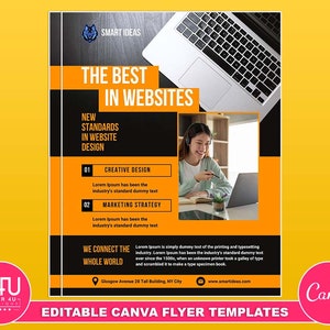 Website Developer Flyer DIY Canva Website Developer Flyer - Etsy