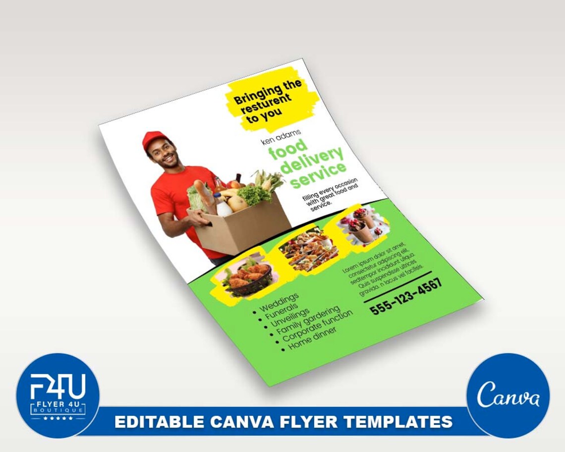 Delivery Service Flyer DIY Canva Delivery Business Flyer - Etsy
