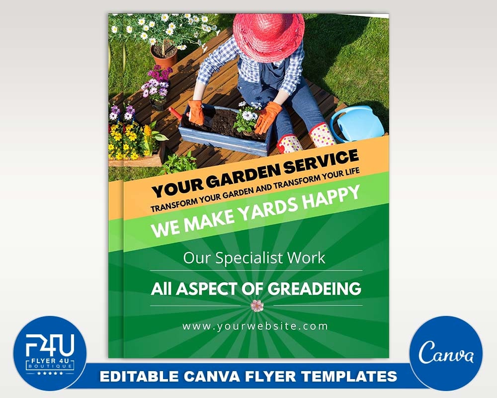 Garden Flyer DIY Canva Garden Flyer Template 2022 Editable - Etsy