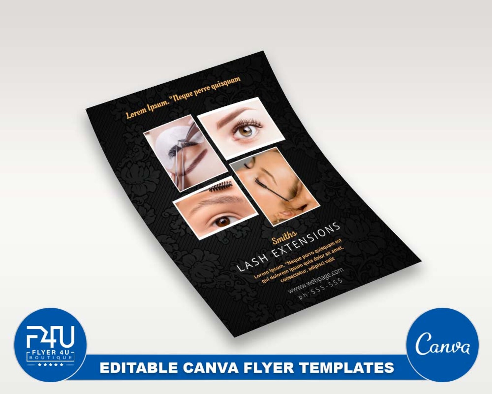 Lash Business Flyer, DIY Canva Lash Business Flyer Template 2022 ...