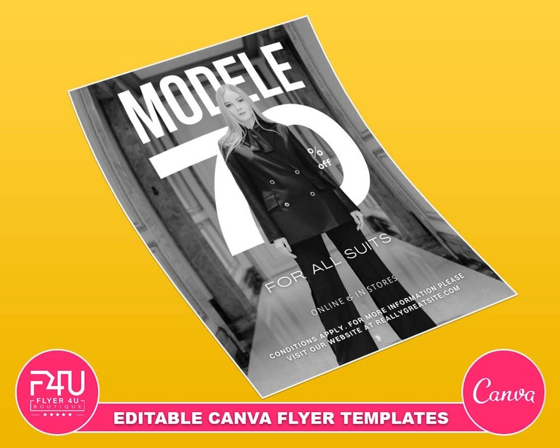 Modele Flyer, DIY Canva Modele Templates, Editable Canva US Letter Size ...
