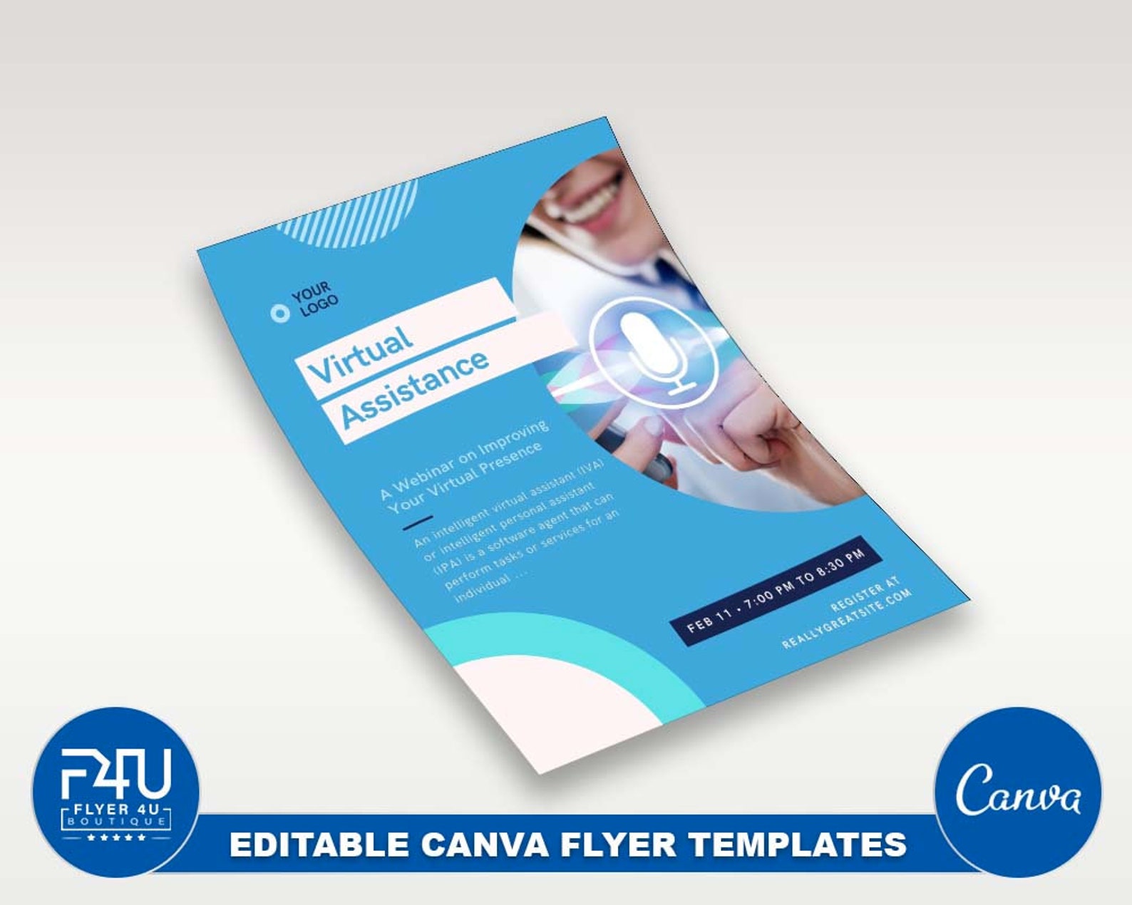 Virtual Assistant Flyer DIY Canva Virtual Assistant Flyer - Etsy