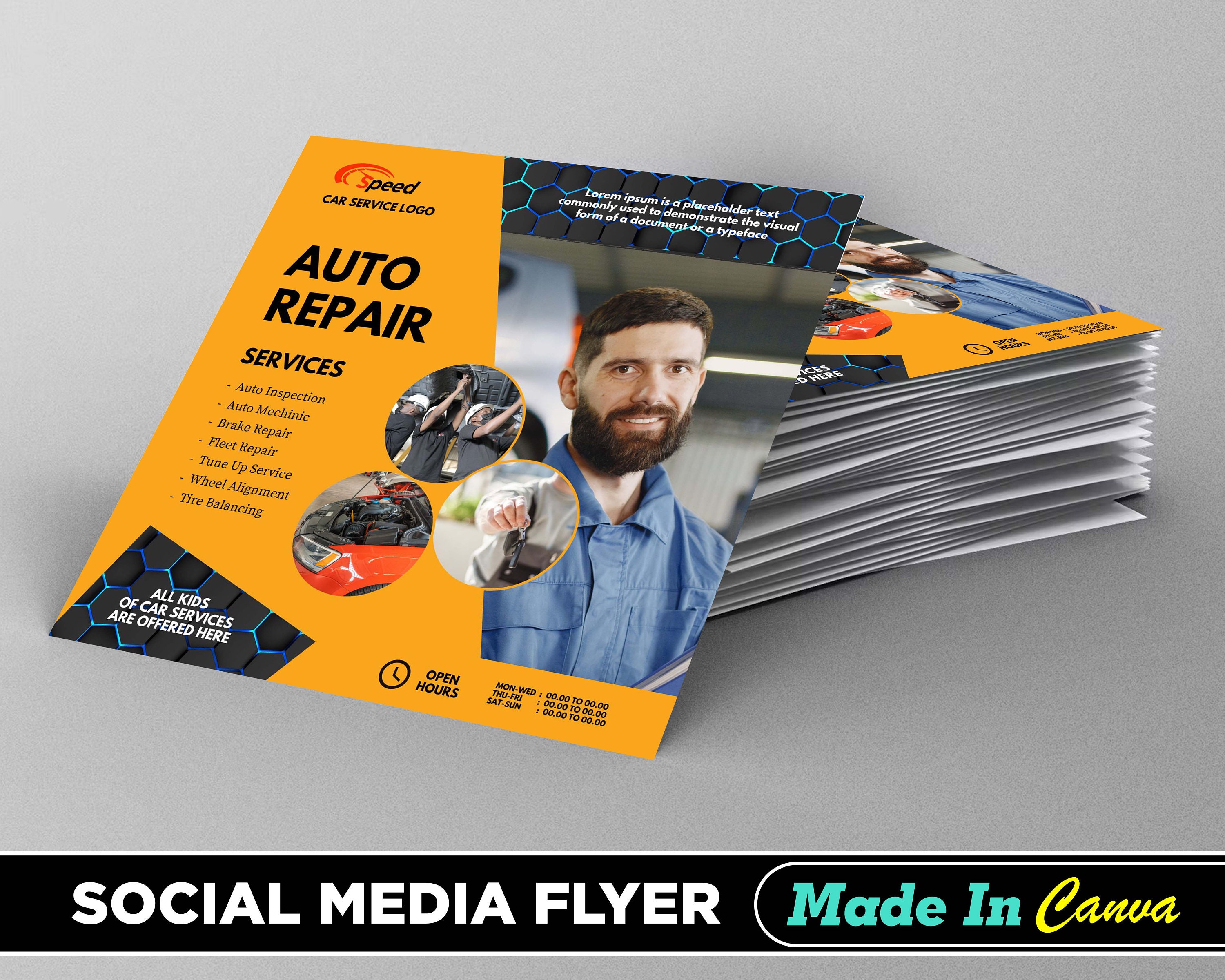 Mobile Car Inspection Flyer, DIY Canva Mobile Car Inspection Flyer ...