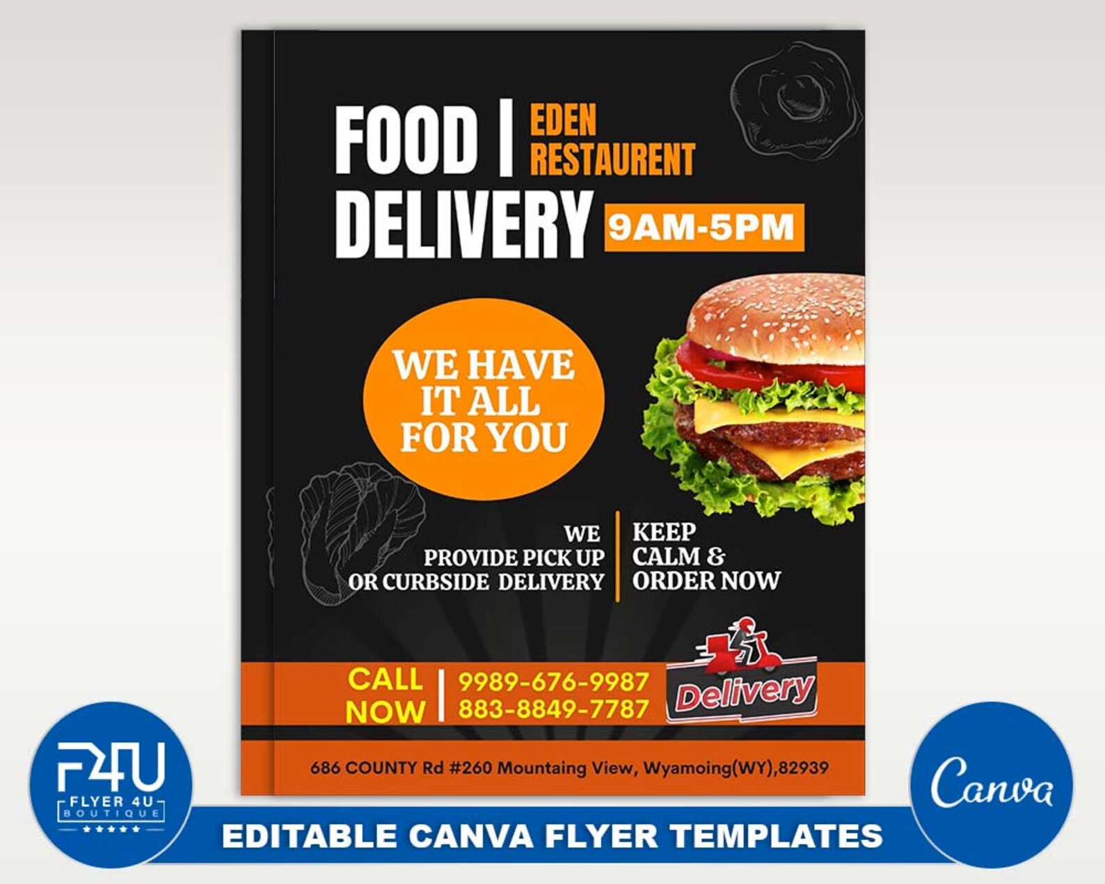 Delivery Service Flyer DIY Canva Delivery Business Flyer | Etsy