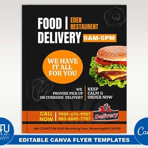 Delivery Service Flyer DIY Canva Delivery Business Flyer | Etsy