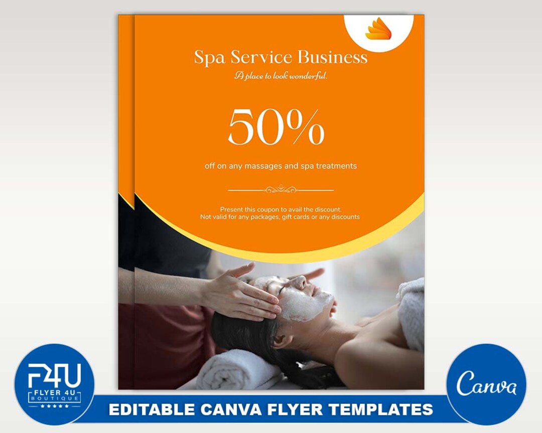 Spa Service Business Flyer, DIY Canva Spa Service Business Flyer ...