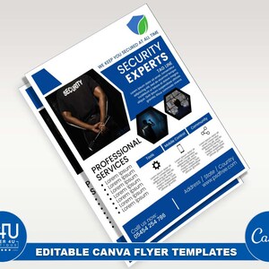 Security Service Flyer DIY Canva Security Service Flyer | Etsy