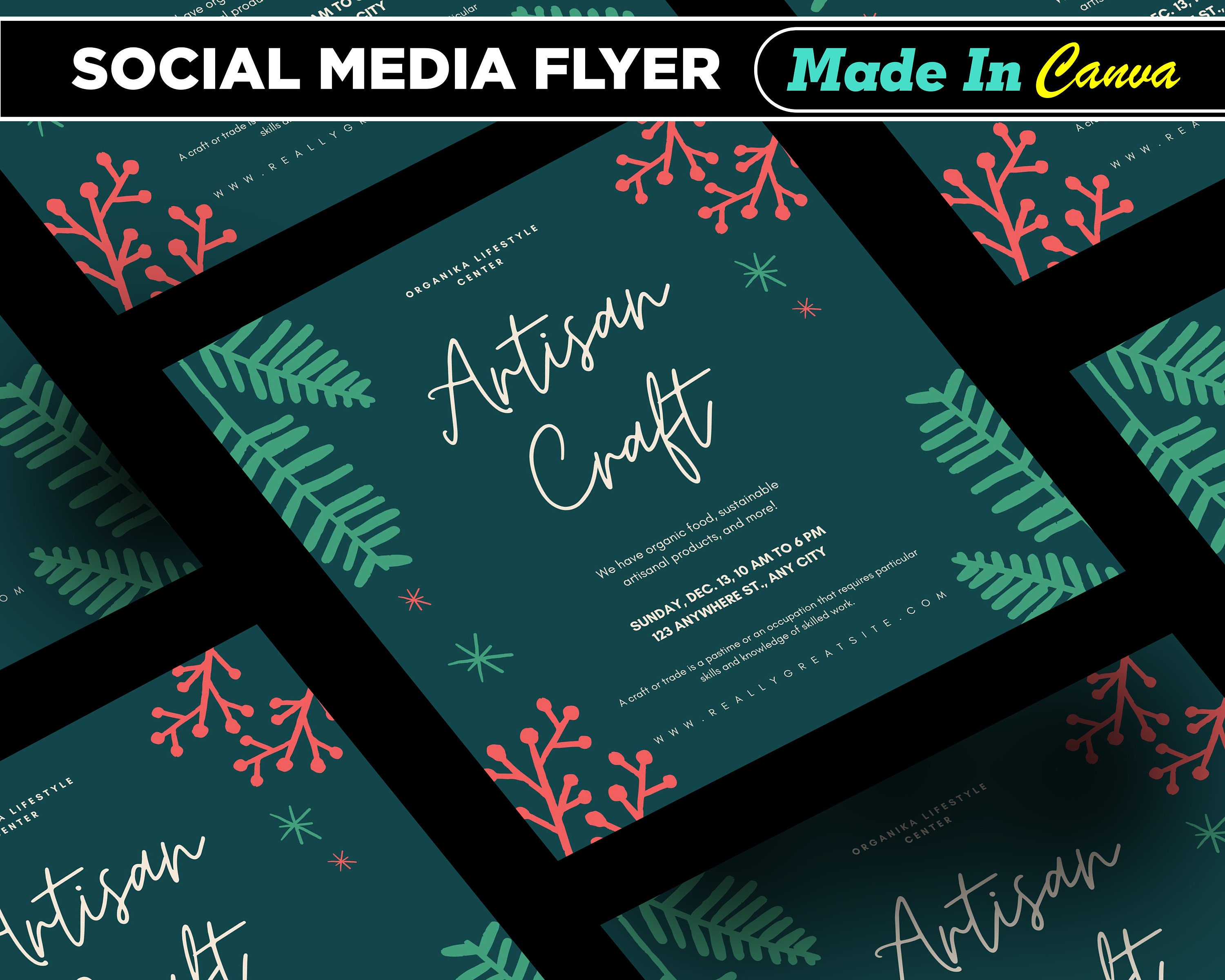 Artisan Craft Fair Flyer, DIY Canva Artisan Craft Fair Template 2022 ...