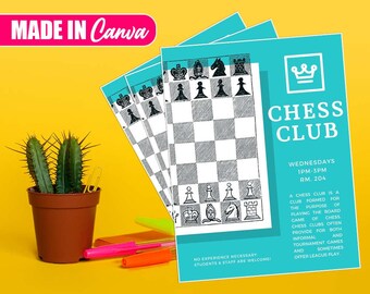 Chess Club Flyer - Etsy