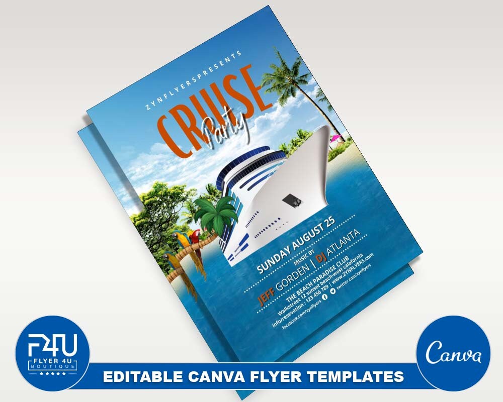 Boat Tour Flyer DIY Canva Boat Tour Flyer Template 2022 - Etsy